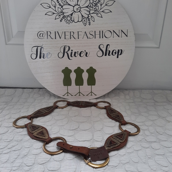 Stree Ahead | Accessories | Street Ahead Ring Studded Leather Loop Belt ...